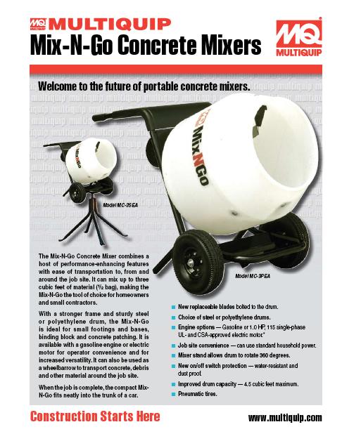 Concrete & Mortar Mixers